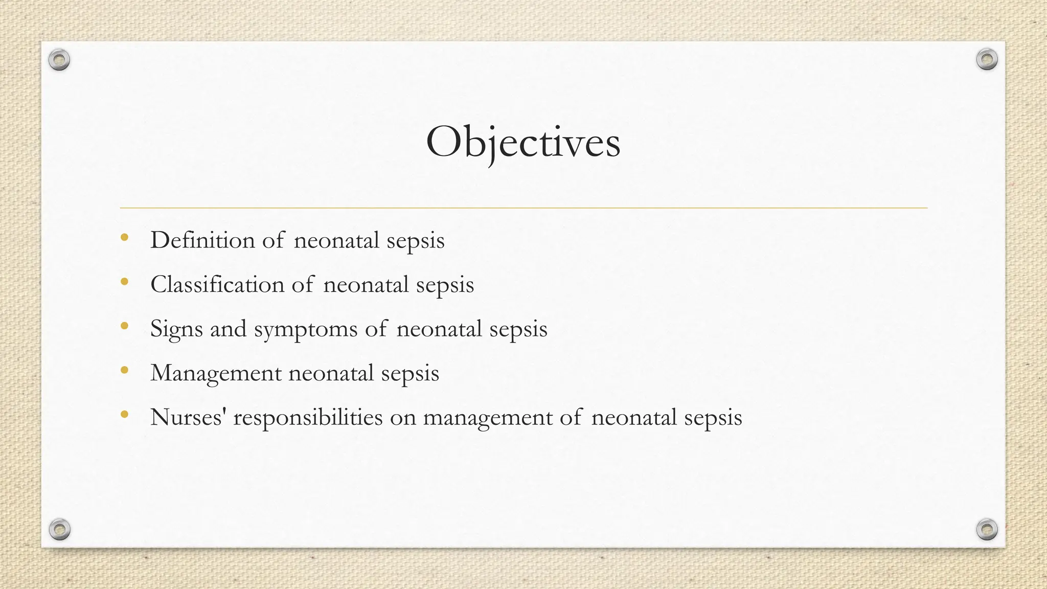 Neonatal Sepsis.pdf nursing management ppt | PDF