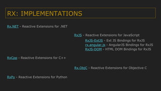 Understanding reactive programming with microsoft reactive extensions | PPT