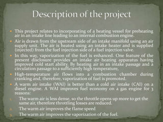 Design and fabrication of Air Pre Heater for Diesel engine | PPTX