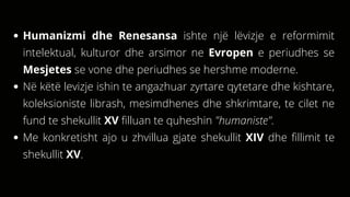 Humanizmi dhe Renesansa | PDF