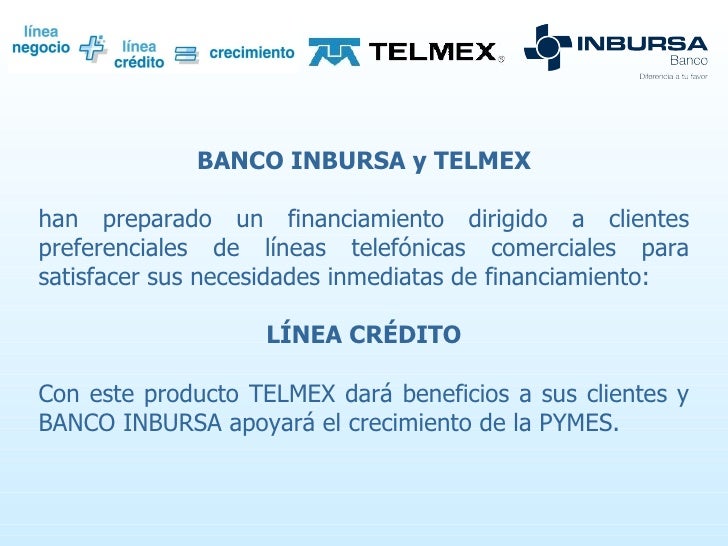 Credito Personal Telmex Inbursa - nedowncredito