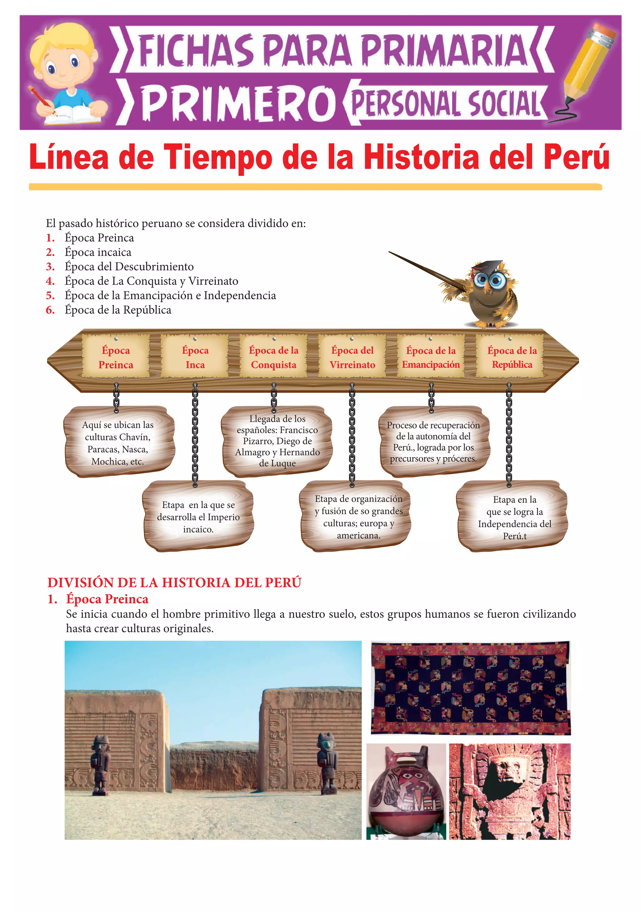 Fichas De Historia Del Peru Para Primero De Primaria Nbkomputer