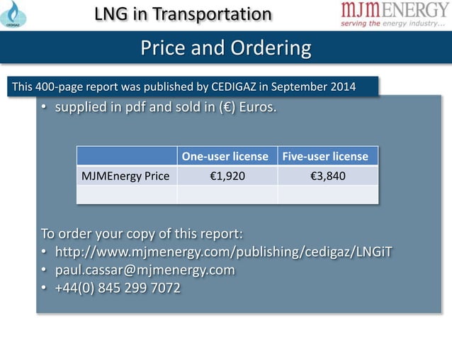 LNG in Transportation Executive Summary | PPT