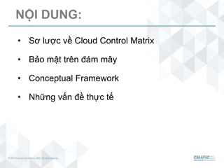 Lương Trung Thành - Cloud Control Matrix | PPTX
