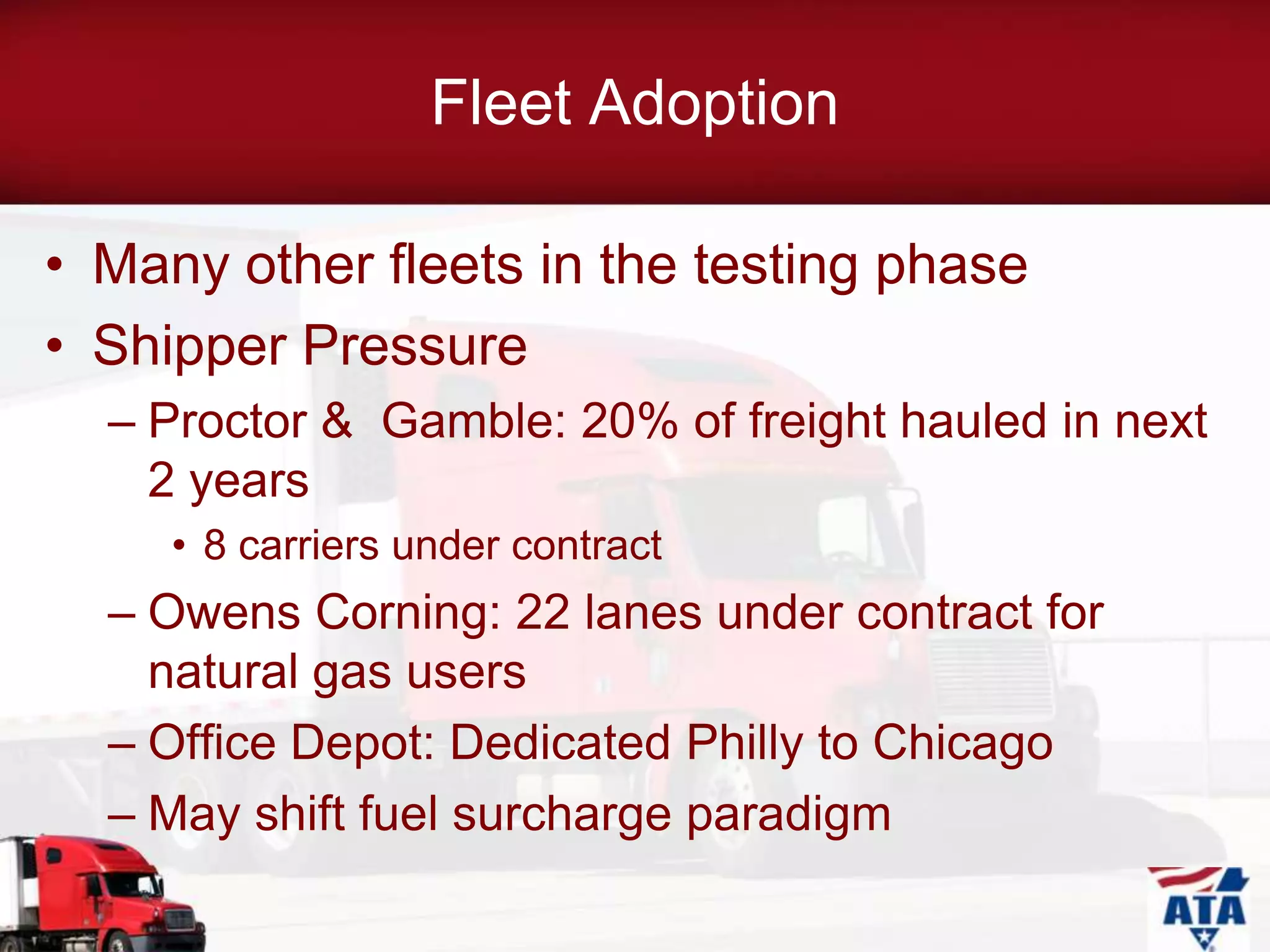 Lng use in trucking | PPTX