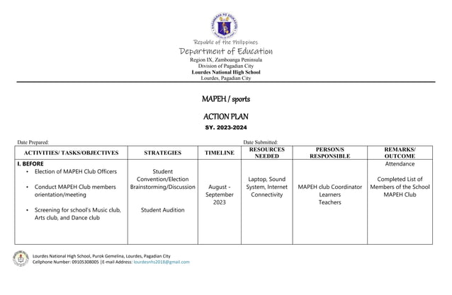 Action-Plan-DRRM-2023-2024-1.docx | Secondary Education | Education