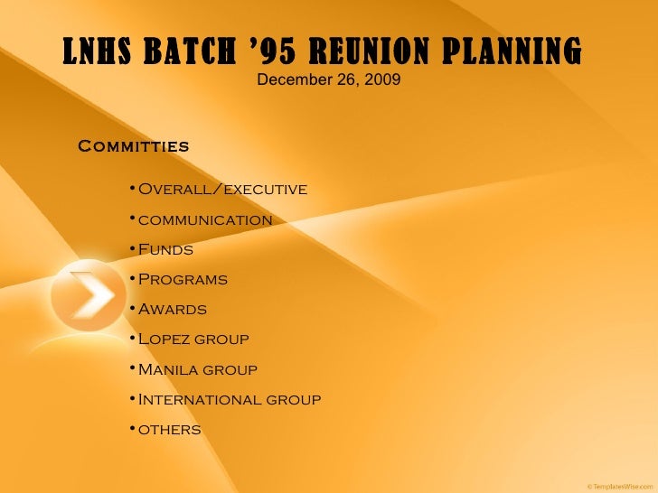 Lnhs Batch 95 Reunion Planning(1)