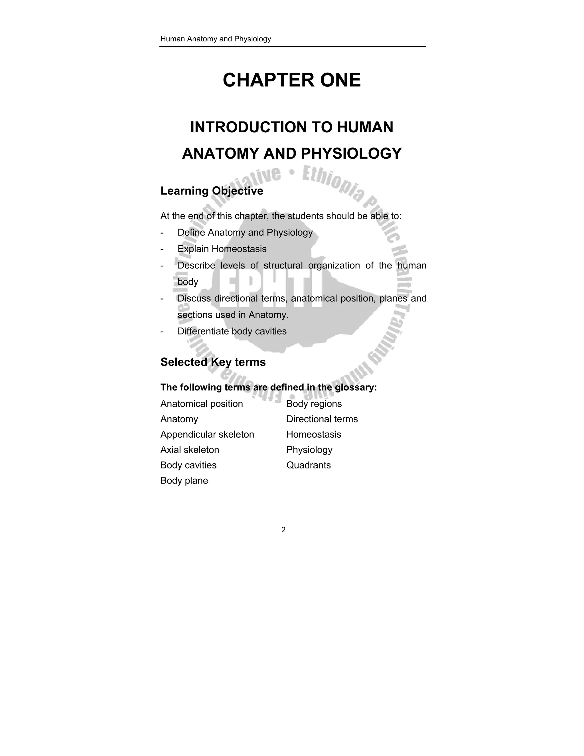 Human Anatomy and physiology Lecture pdf | PDF