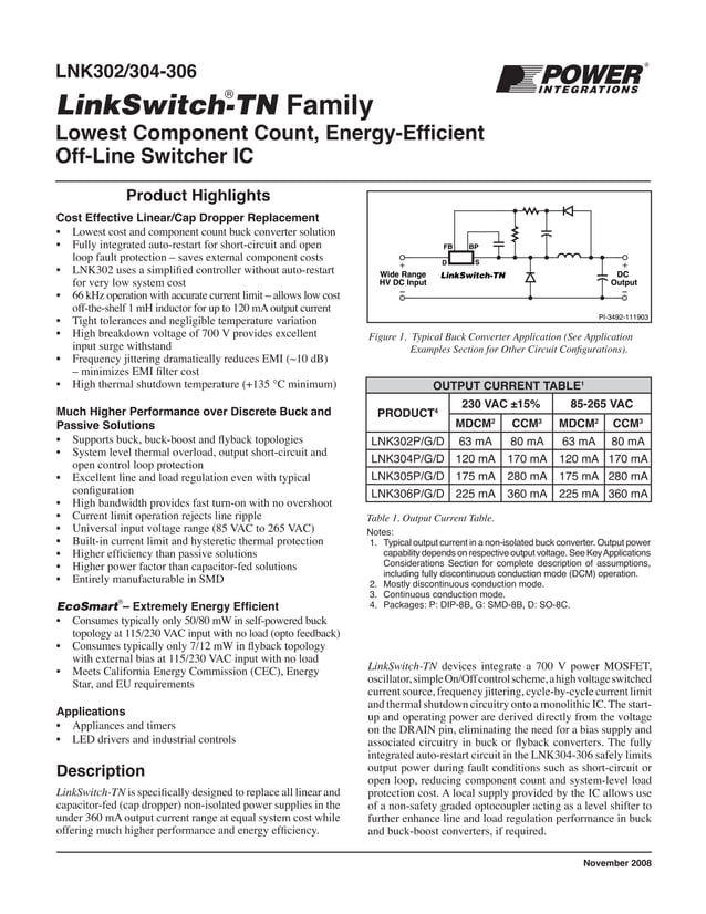 Original Power Supply IC LNK302PN LNK302P LNK302 DIP-7 New | PDF ...