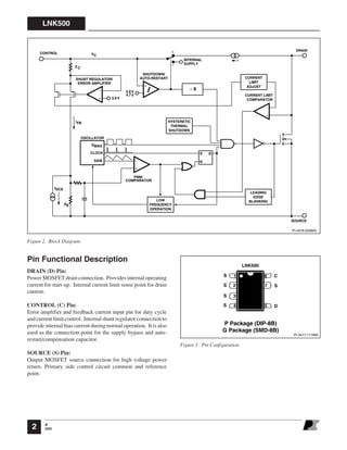 Original Power Supply IC LNK500PN LNK500P LNK500 DIP-7 New | PDF