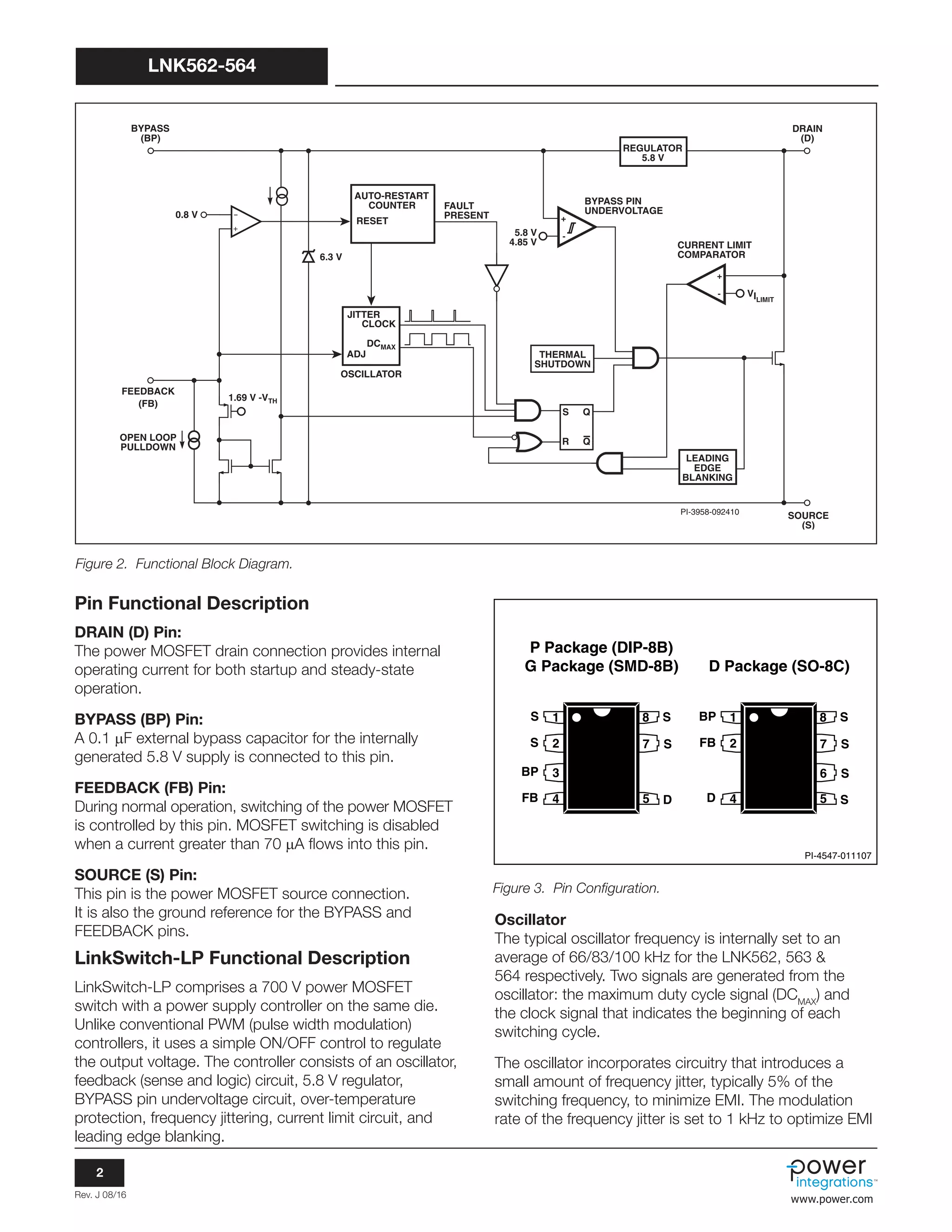 Original Power Supply IC LNK564DG LNK564D LNK564 564 SOP-7 New Power Integrations | PDF