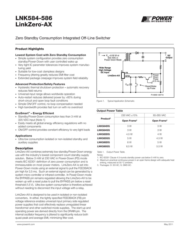 Original Power Supply IC LNK586GG LNK586G LNK586 SOP-7 New | PDF