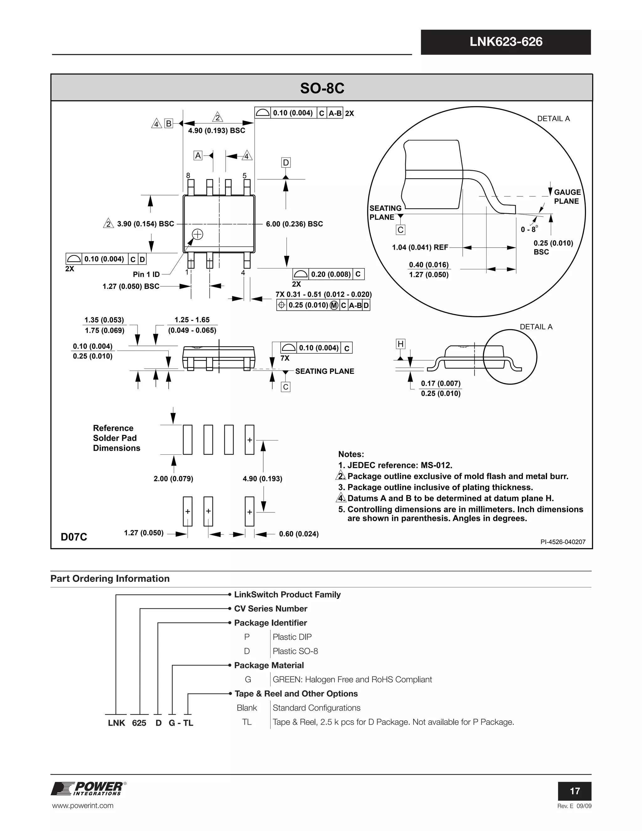 Original Power Supply IC LNK626PG LNK626P LNK626 DIP-7 New Power ...