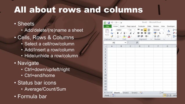 Lunch 'n Learn - Excel: basic tables | PPTX