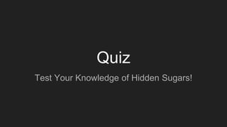 Lnl hidden sugars | PPTX