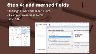Lunch 'n Learn - Word: Mail Merge | PPTX