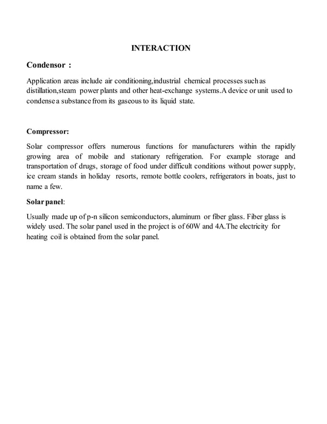 Solar Refergerator | PDF
