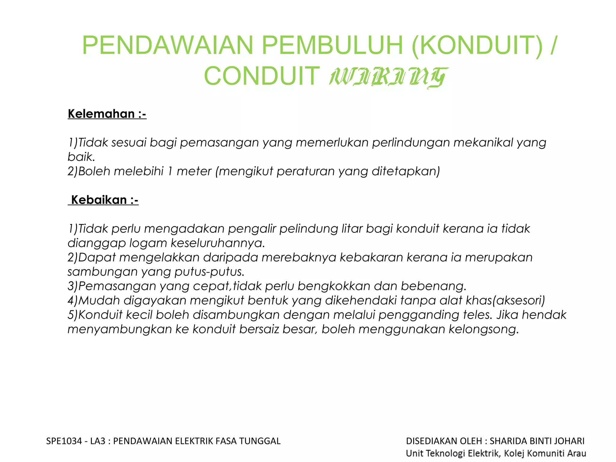 kabel dan sistem pendawaian elektrik | PPS