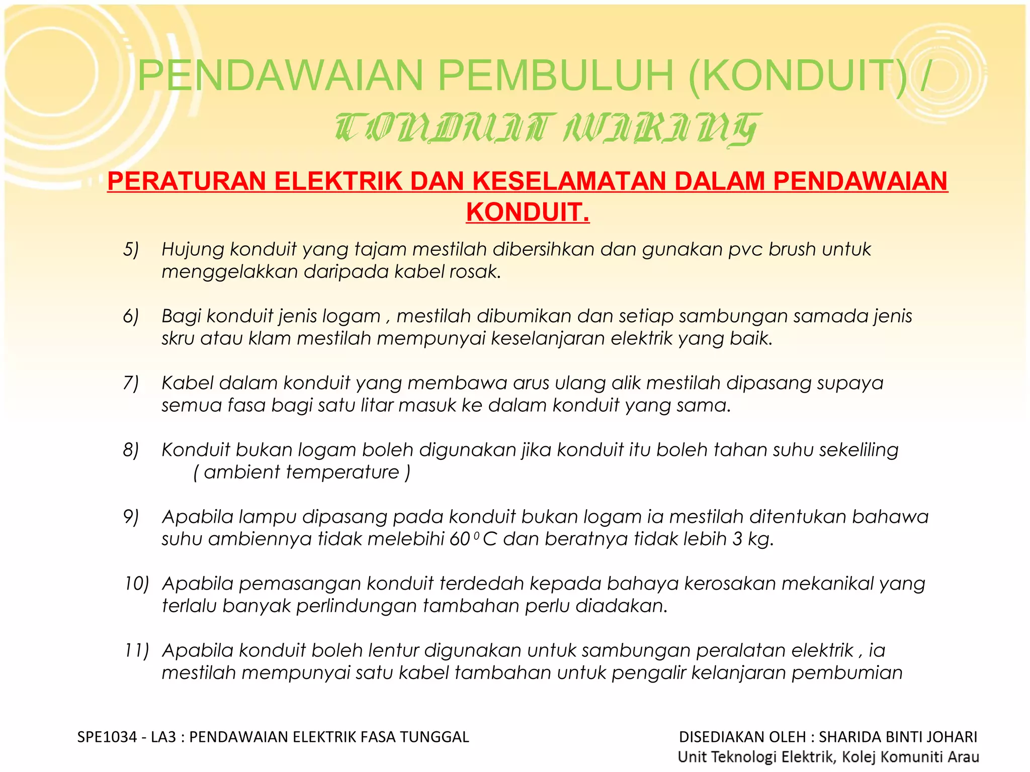 kabel dan sistem pendawaian elektrik | PPS