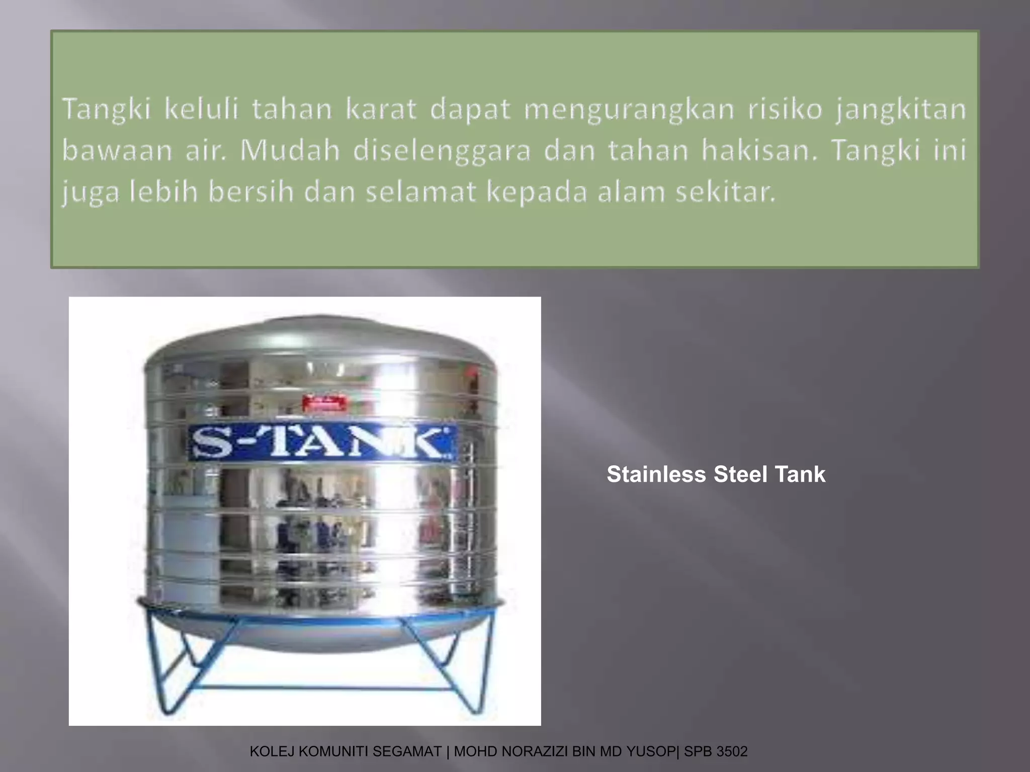 PEMASANGAN TANGKI AIR | PPTX
