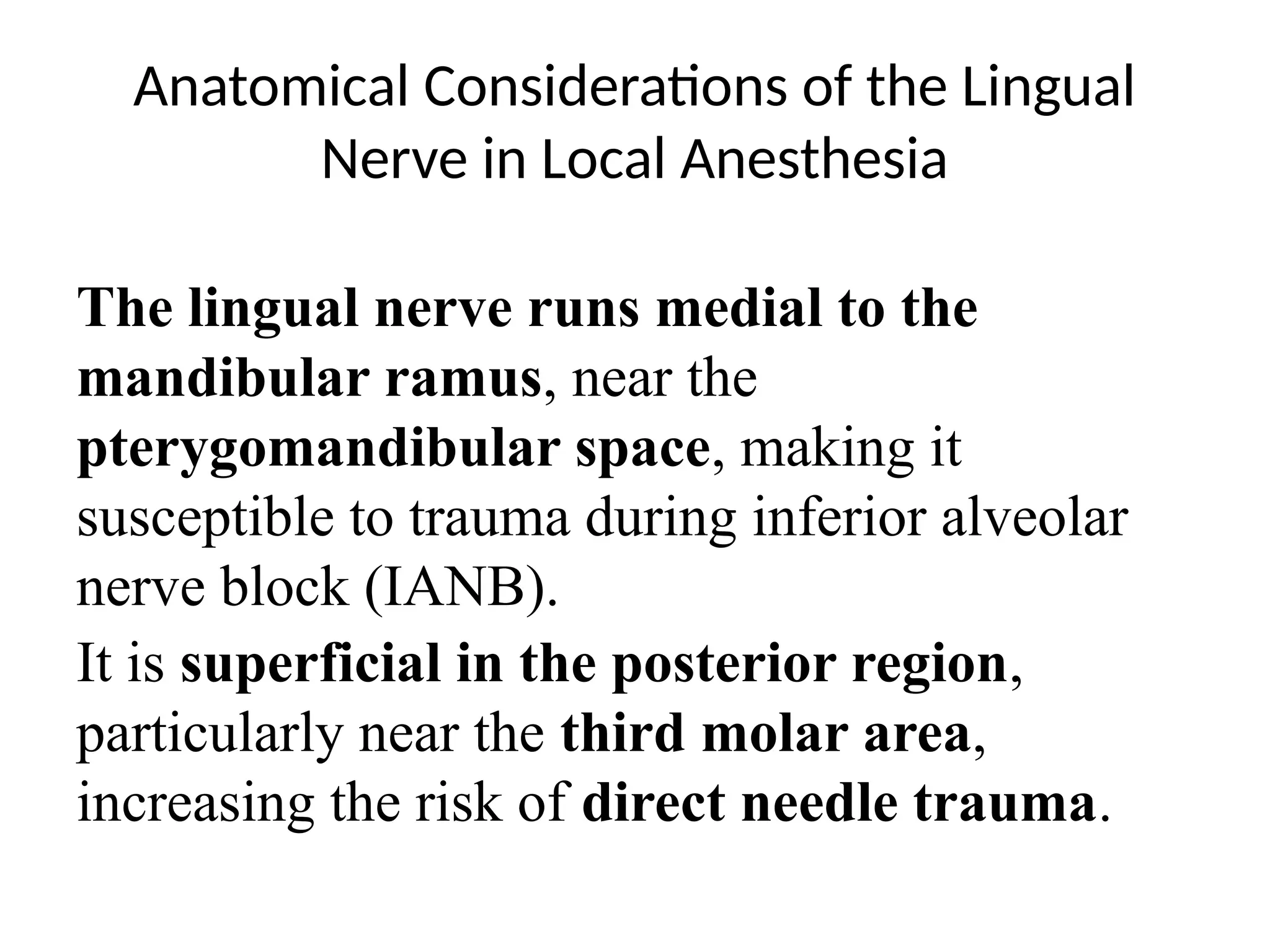 Lingual nerve and Its prosthodontic considerations | PPTX