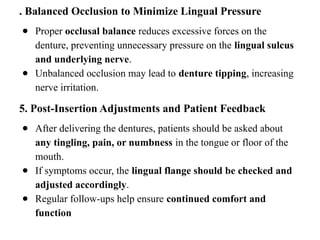 Lingual nerve and Its prosthodontic considerations | PPTX