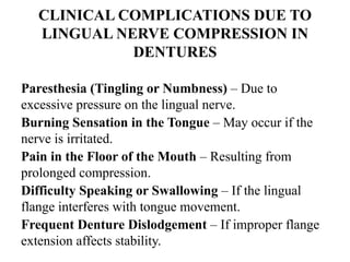 Lingual nerve and Its prosthodontic considerations | PPTX