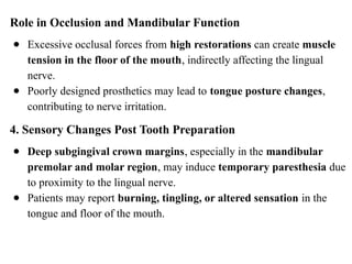 Lingual nerve and Its prosthodontic considerations | PPTX