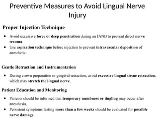 Lingual nerve and Its prosthodontic considerations | PPTX