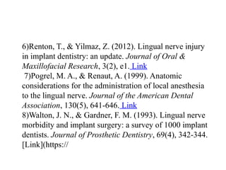 Lingual nerve and Its prosthodontic considerations | PPTX