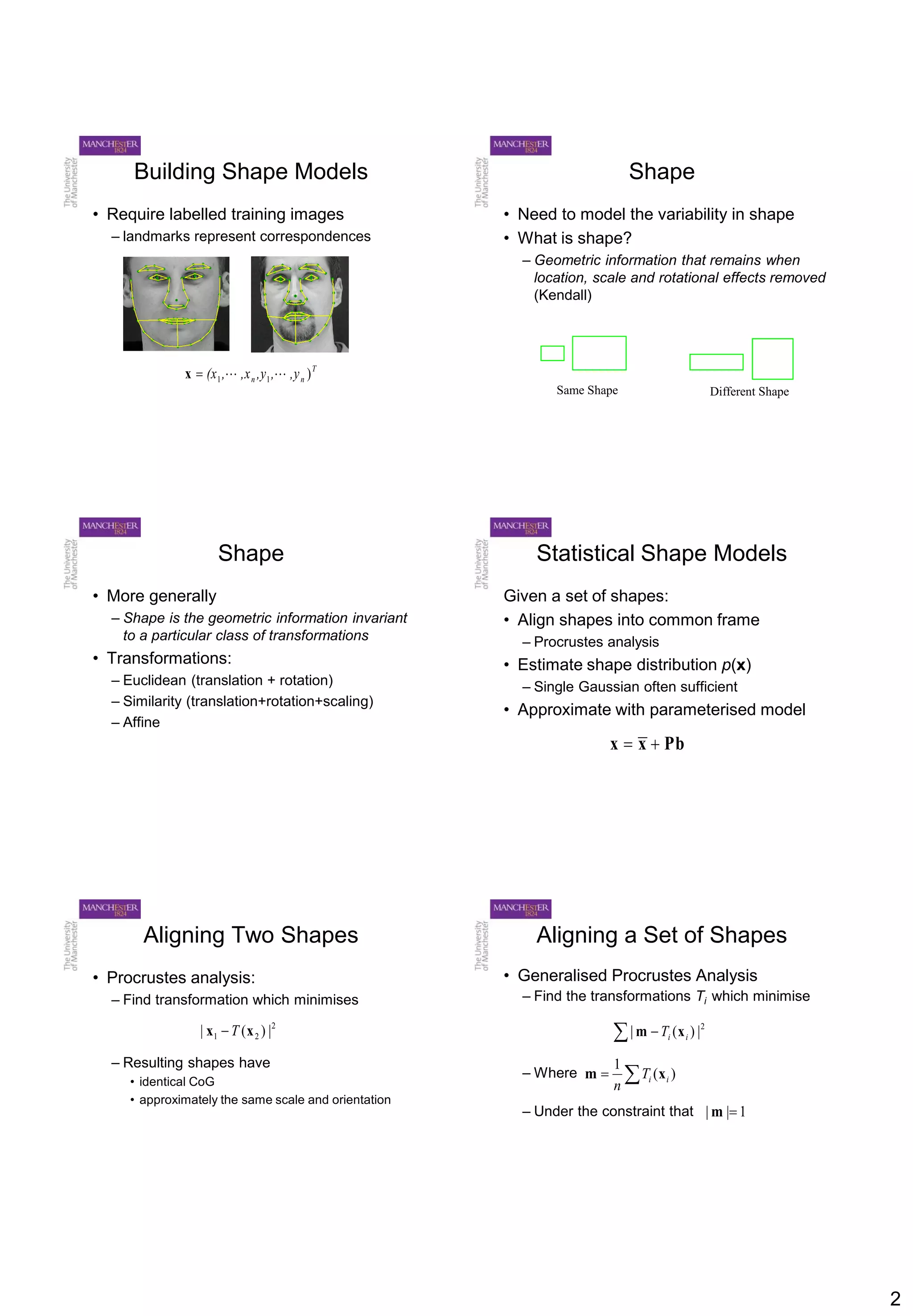 Statistical models of shape and appearance | PDF