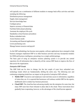 Introduction to enterprise resource planning (erp) | PDF