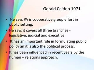 The Evolution and Practices of Public Administration | PDF