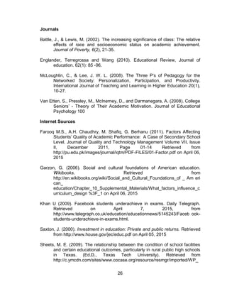 FACTORS AFFECTING PERFORMANCE IN SCIENCE OF FOURTH YEAR STUDENTS IN THE ...