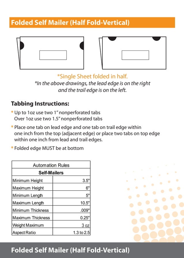 Tabbing Guidelines for Direct Mail Pieces