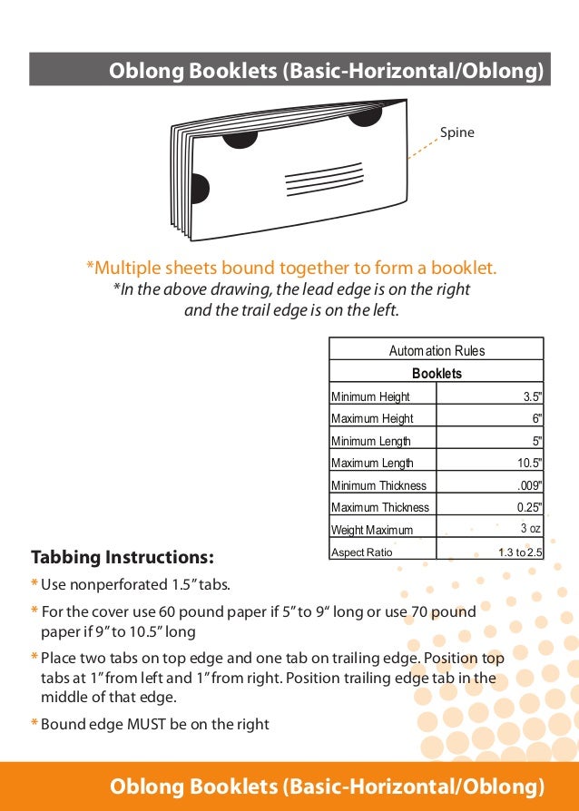 Tabbing Guidelines for Direct Mail Pieces
