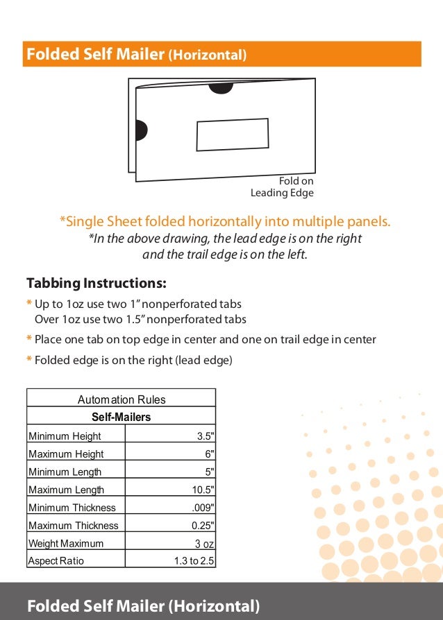 Tabbing Guidelines for Direct Mail Pieces