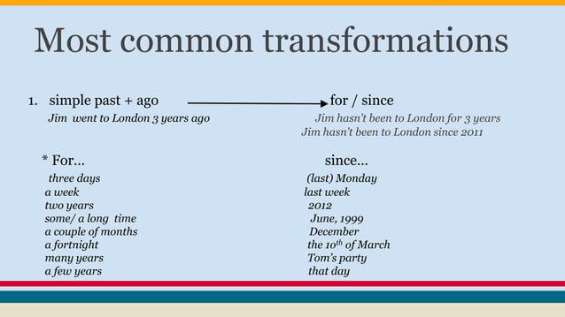 Most common sentence transformations | PPT