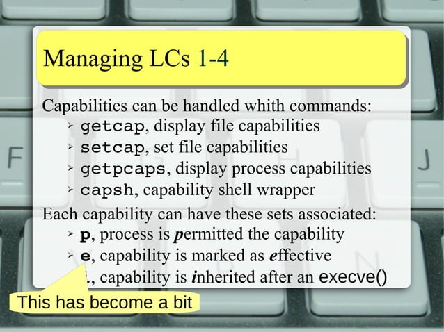 Linux Capabilities - eng - v2.1.5, compact | PPT