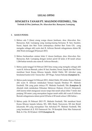 Legal Opinion for collage courses only child justice | DOC