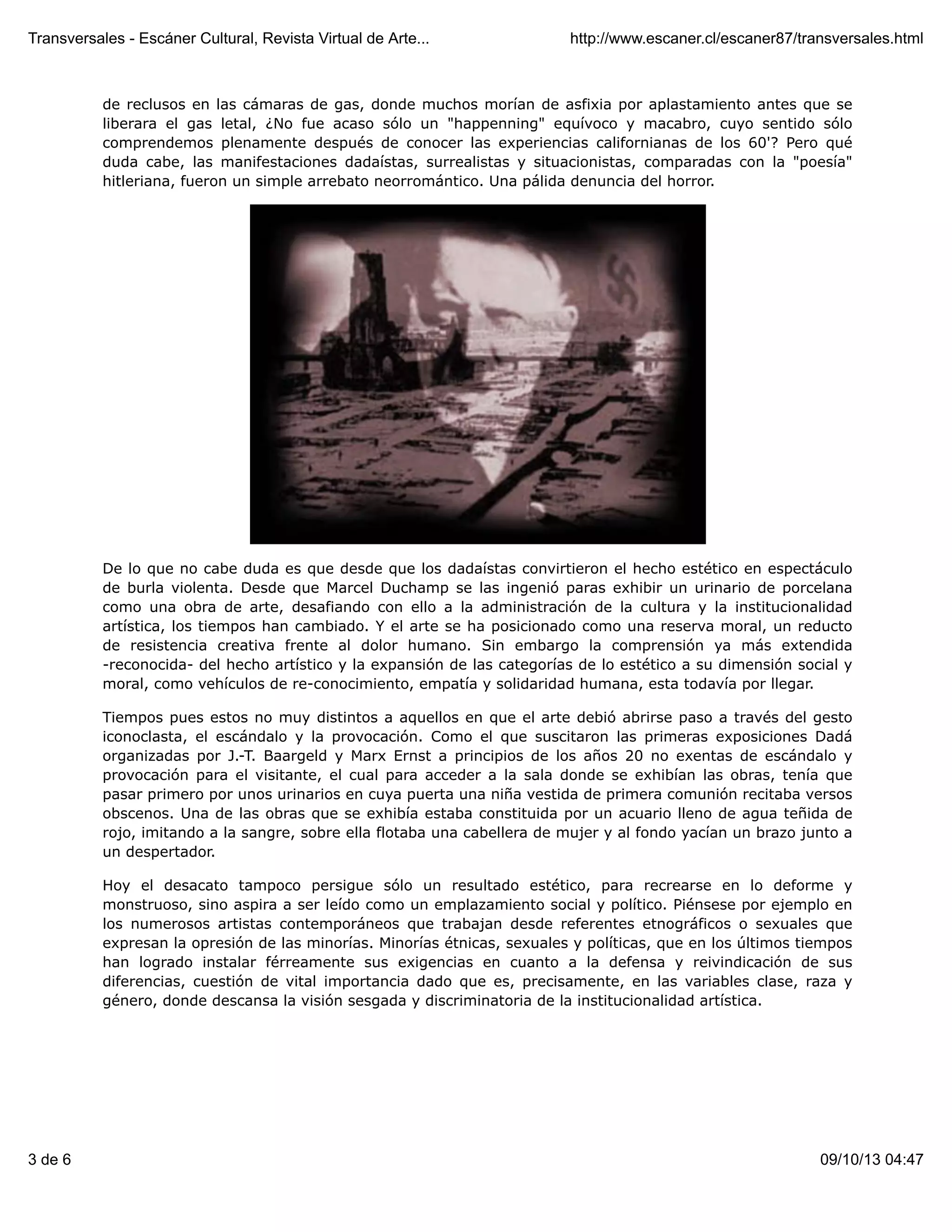 LO ABYECTO Y MONSTRUOSO EN EL ARTE DE VANGUARDIA Dr. Adolfo Vásquez ...