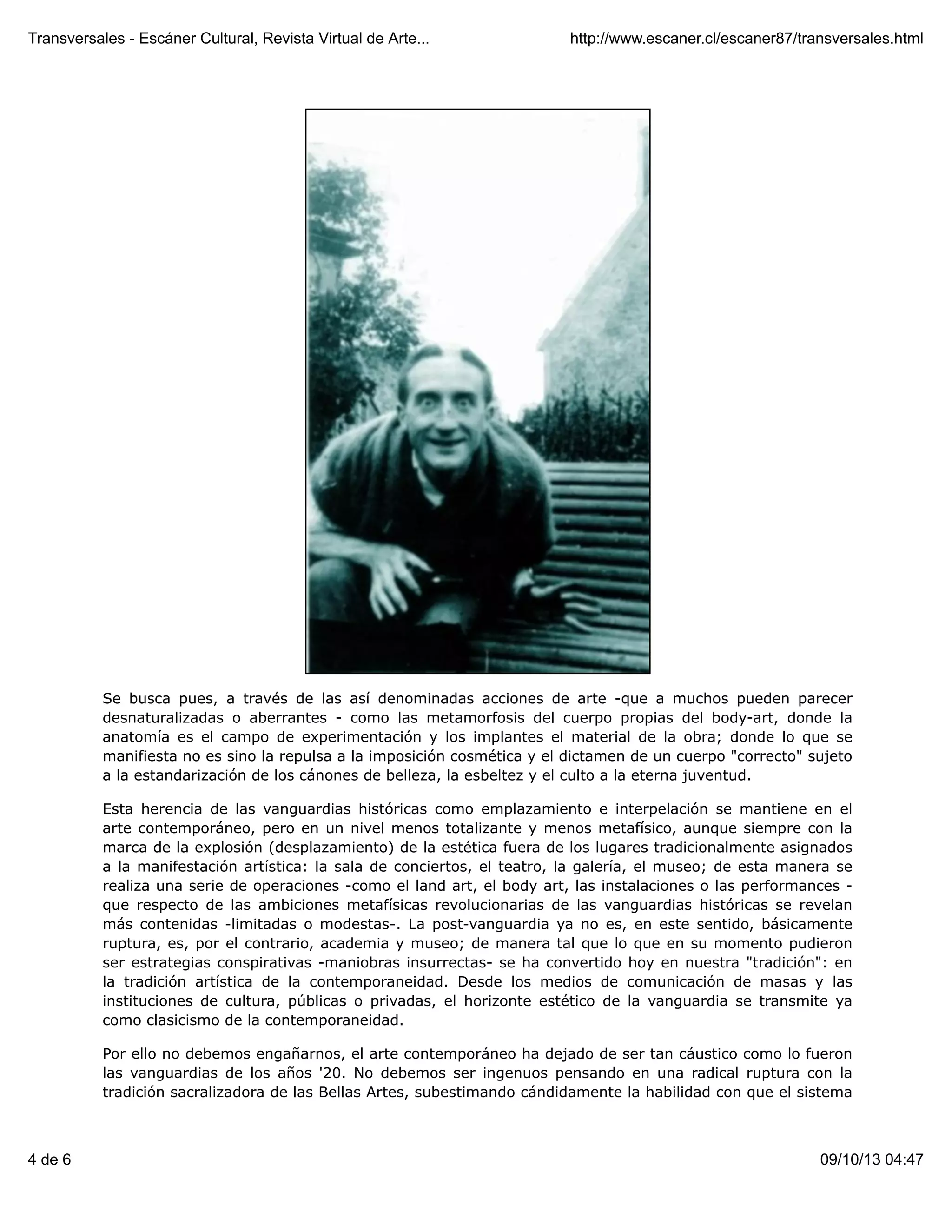 LO ABYECTO Y MONSTRUOSO EN EL ARTE DE VANGUARDIA Dr. Adolfo Vásquez ...