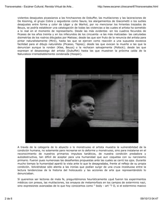 LO ABYECTO Y MONSTRUOSO EN EL ARTE DE VANGUARDIA Dr. Adolfo Vásquez ...
