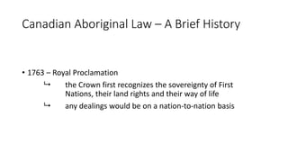 Commercial Law (Canadian Law)Aboriginal Law | PPT