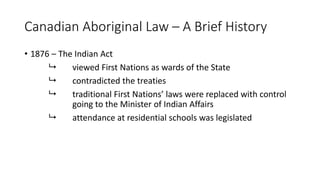 Commercial Law (Canadian Law)Aboriginal Law | PPT