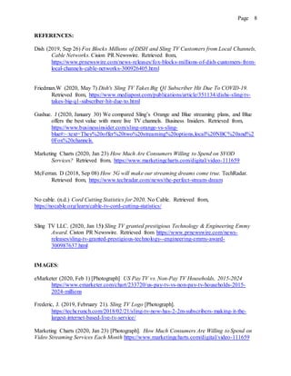 Sling TV Market Analysis | DOCX