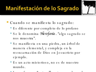 Lo Sagrado Y Lo Profano | PPT