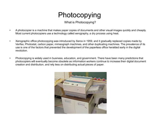Techniques and Technologies | PPTX