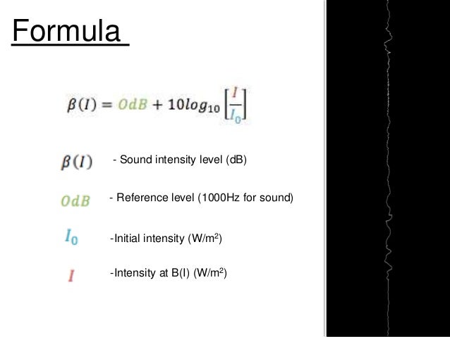 Sound Intensity Formula