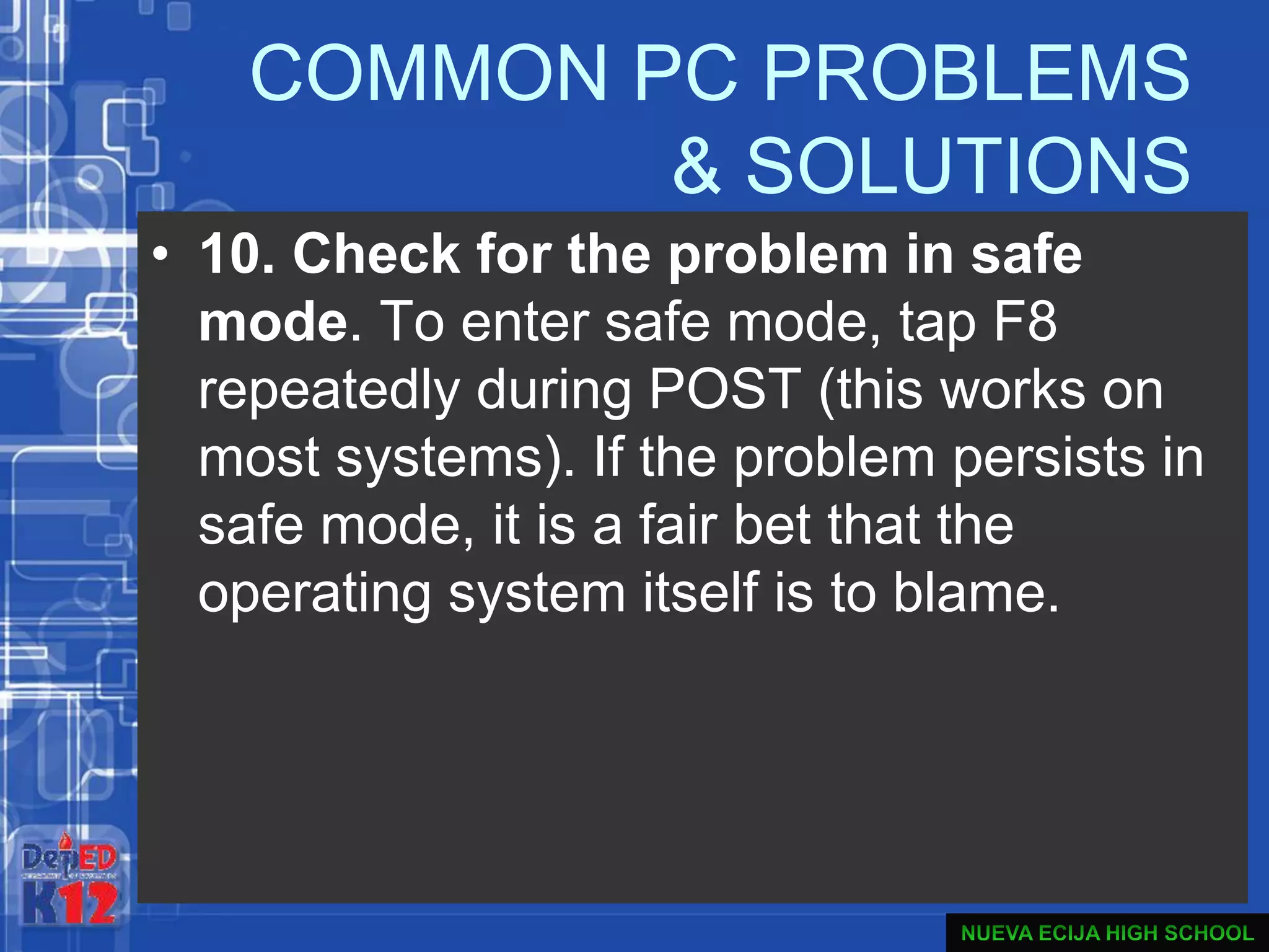 Lo1.3 diagnosing computer systems | PPTX